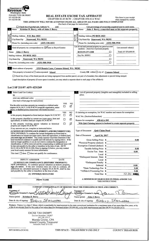 Island County Assessor & Treasurer - Property Details - 007 NECH TTEE ...